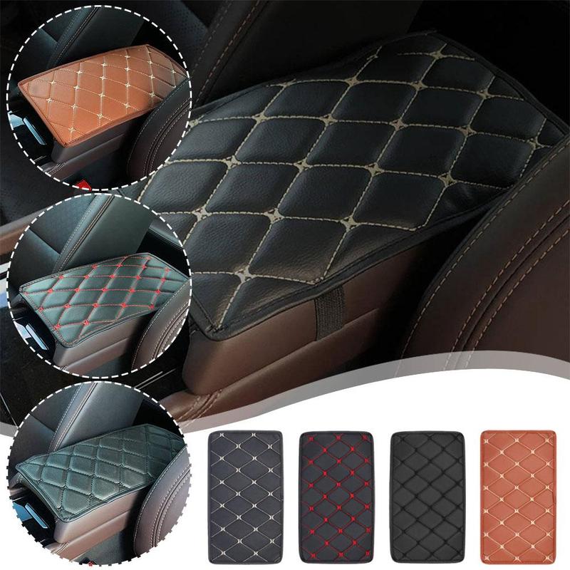 Car Armrest Box Mat Microfiber Leather Car Seat Armrest Box Cover ...