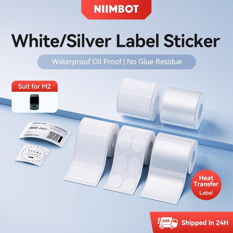Stiker Label Niimbot M2 Putih/Perak Tahan Air Tahan Minyak Tahan 10 ...