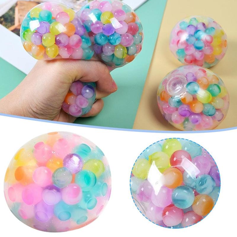 No Net Glazed Beads Vent Ball TPR Children's Soft Rubber Relief ...