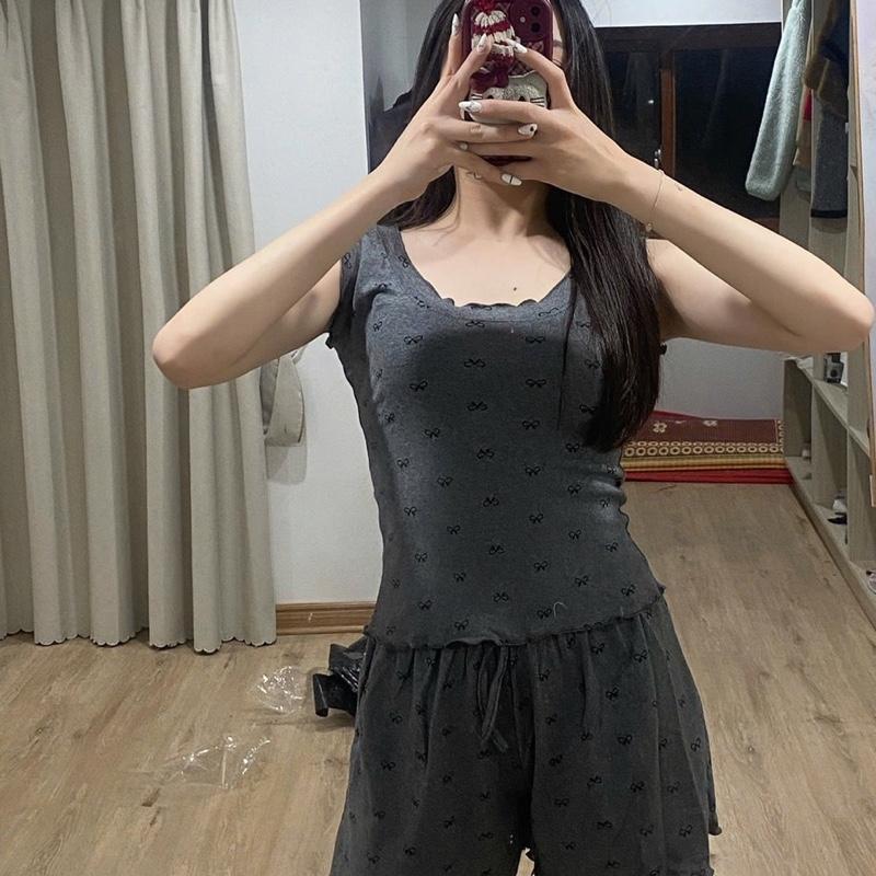 Set đồ bộ ngủ họa tiết sieu xinh chất Cotton in hinh hoa tie - TikTok Shop Vietnam