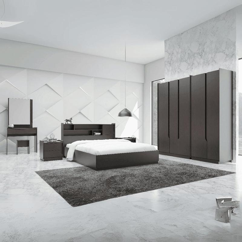 Garnette Bedroom Set (Bed Frame, Bedside Table, Dressing Table ...