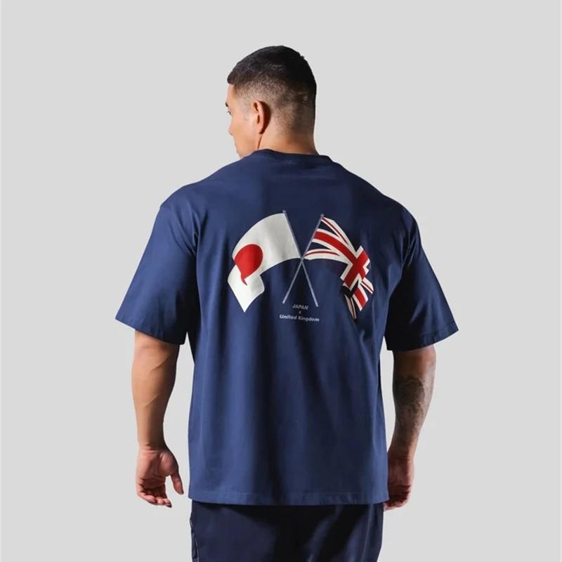 LYFT JP&UK FLAG New Fitness Mens T Shirt Short Sleeve Muscle Joggers ...