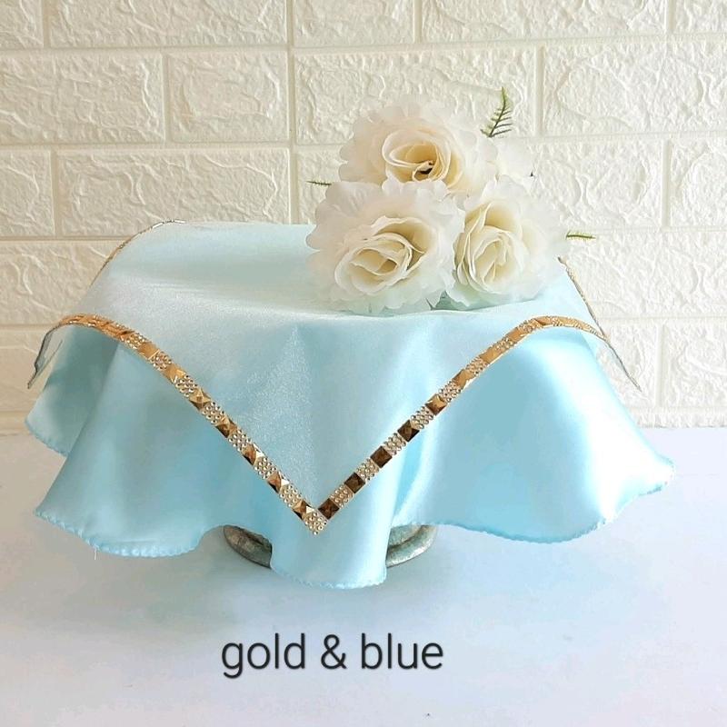 Alas Dulang Kain Organza 4segi Manik emas 36cm X 36cm + Kain - TikTok ...
