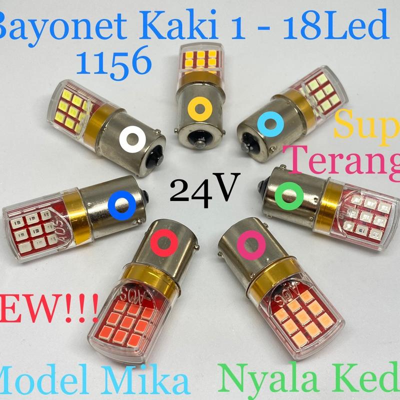 Lampu Led Bumper Mika Kaki 1 DC 24V 18Mata Nyala Kedip Super Terang ...