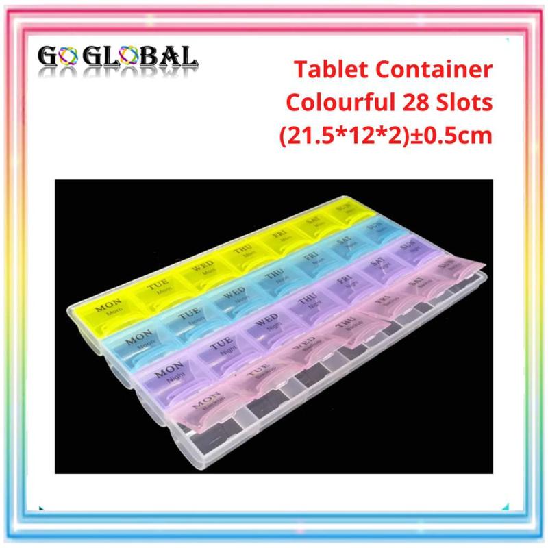 Pill Medicine Slot Container Pill Storage Case Holder Kotak Bekas ...