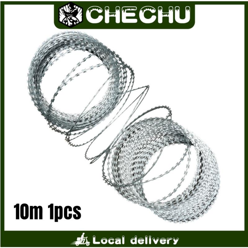Barb shaped razor wire for garden fences, blade wire for family ...