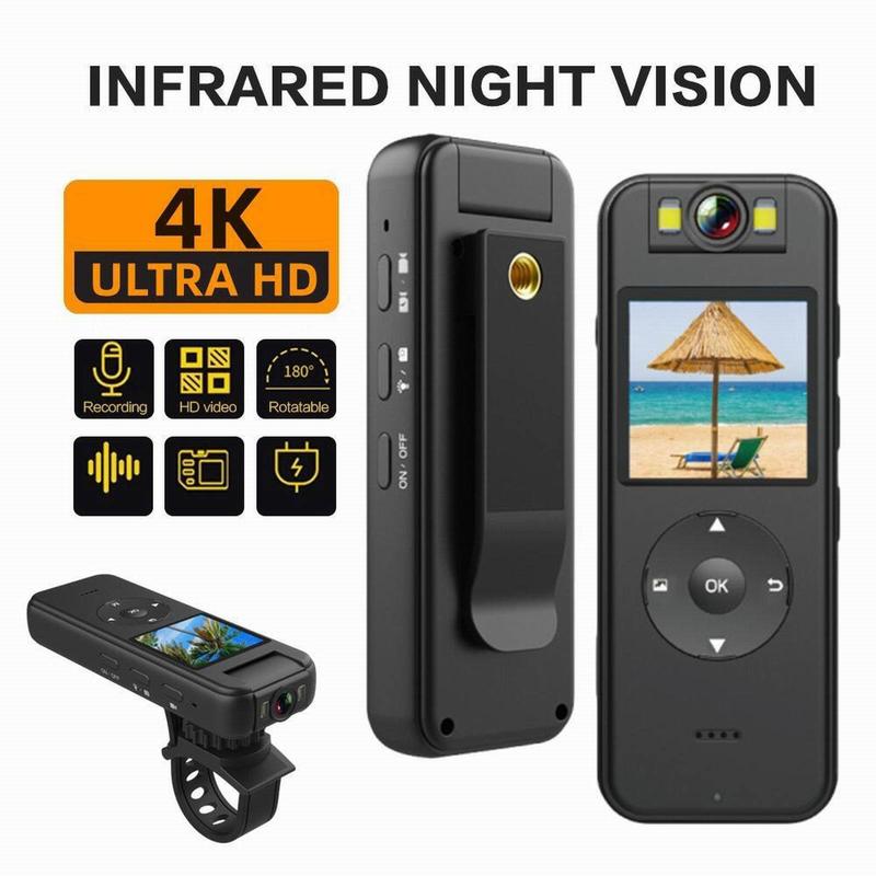 4K HD Camcorder Police Clip Body Camera Night Vision Wifi Video ...