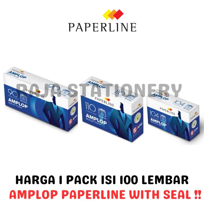 Jual Amplop Paperline 90 104 110 PUTIH POLOS Sedang White Envelope Box ...