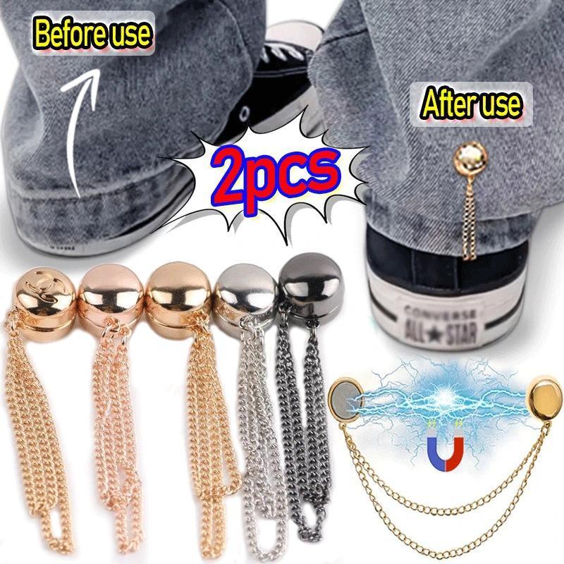 2pcs Magnetic Adjustable Trouser Legs Clips for Pants Pin Retractable ...