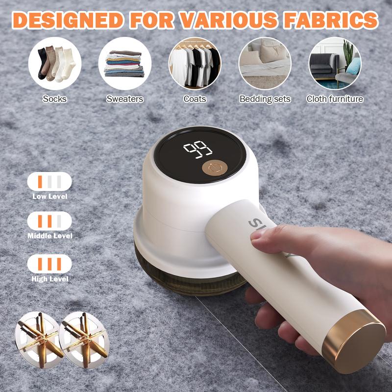 Rechargeable Fabric Shaver with 2 Replaceable Stainless Stee - TikTok Shop