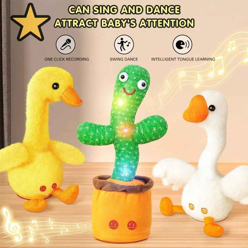 Interactive Plush Duck Toy Singing & Dancing Duck Sound-Imitating ...