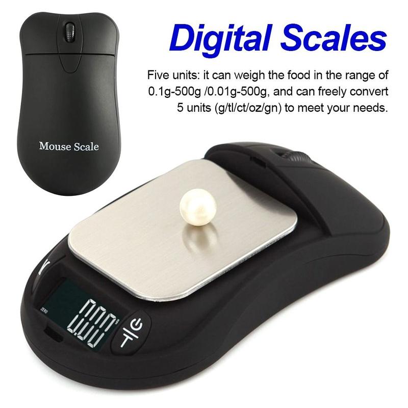 100g~500g/0.01g Portable Digital Scale Mouse Style Jewelry Scale ...