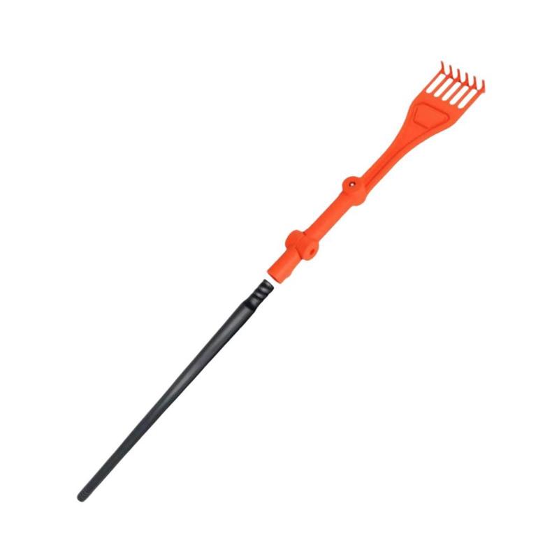 Leaf Rake Easy Assembly for Leaves Adjustable Rotating Head Orange ...