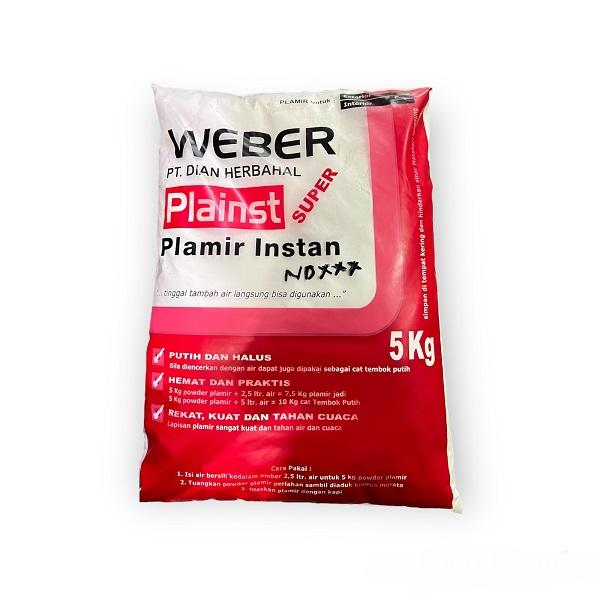 Promo Plamir Tembok / Instan SUPER WEBER PLAINTS 5kg Paint - Kota ...
