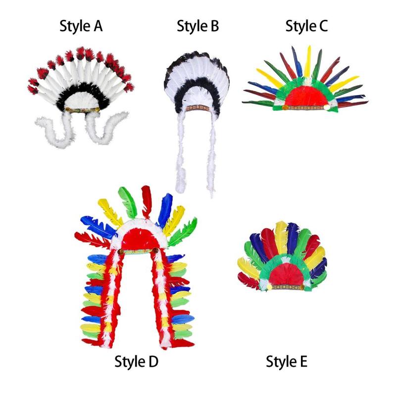 Feather Headdress American Chief Indian Native Hat for Cosplay - TikTok ...