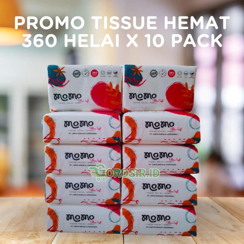 Momo Tissue Facial Ultra Soft 360 Helai 10 Pcs - Shop | Tokopedia