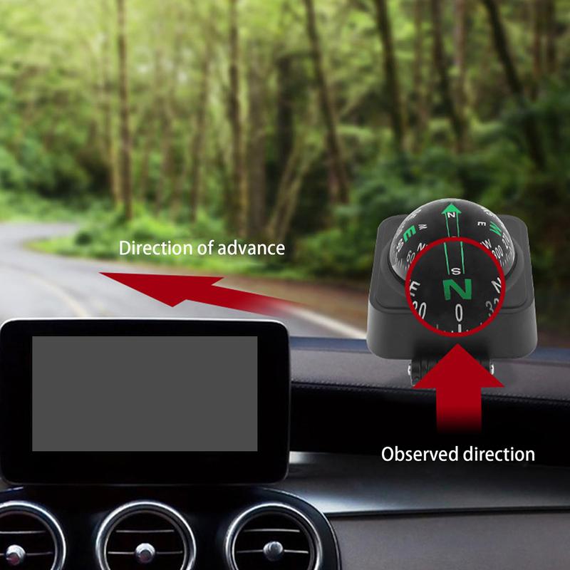 Car Compass Dashboard, Precise Pointing Car Compass, Angle-Adjustable ...