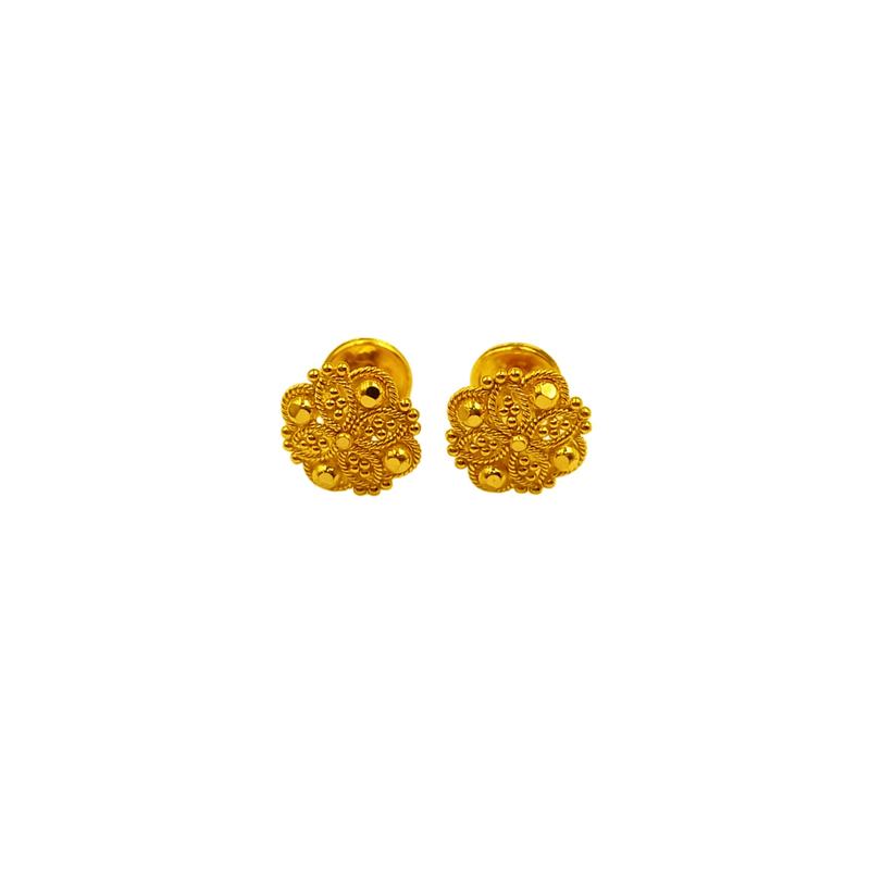 916 Gold Dubai Stud Earrings - TikTok Shop Singapore