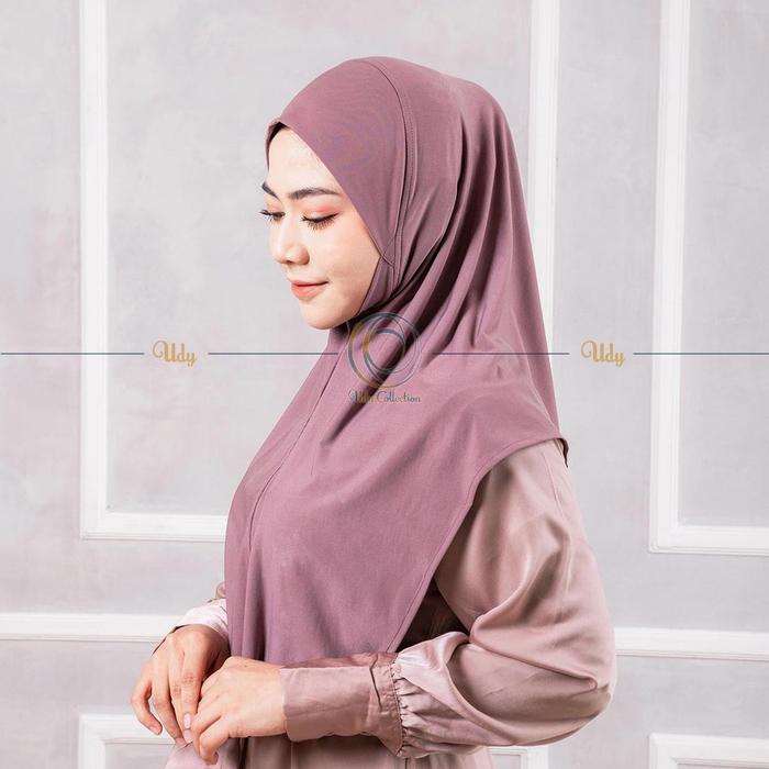 Promo Jilbab Bergo Dagu Instan Malay Jersey Ukuran M Oval Muslim - Sage ...
