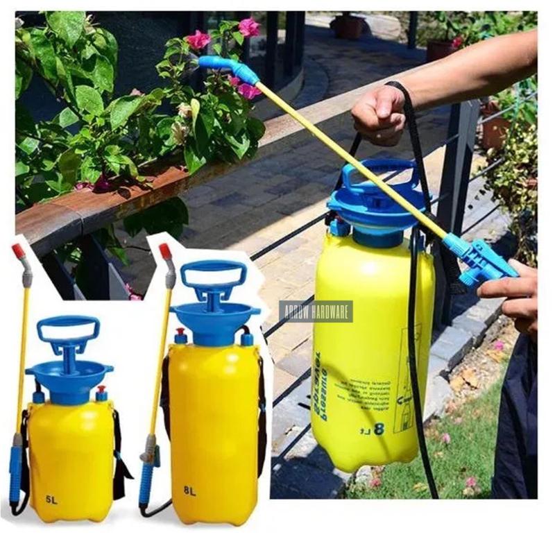 5L/8L Manual Pressure Watering Can Hand pressure Sprayer garden ...
