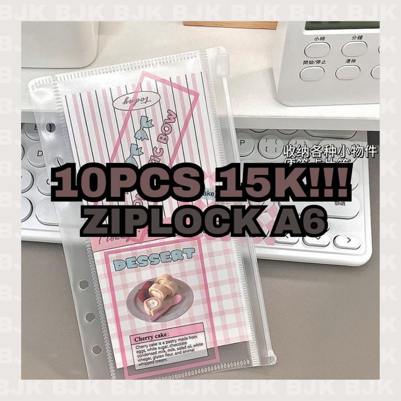 10 PCS Ziplock PVC Binder A6 - Ziplock Binder Savings - A6 Bening PVC ...