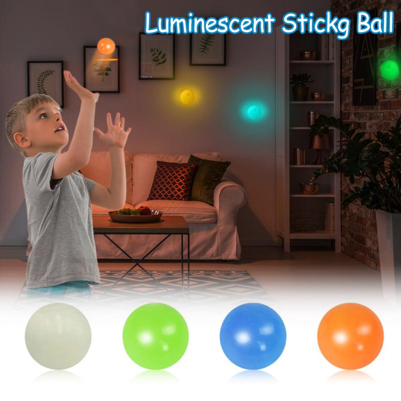 1Pcs Stick Wall Ball Stress Relief Toys Sticky Squash Ball ...