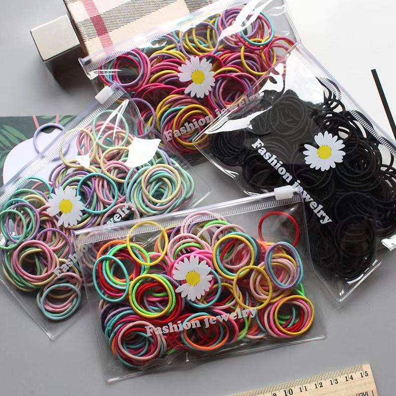 FREE POUCH - 100PCS IKATAN RAMBUT ANAK / IKAT RAMBUT KARET / - Shop ...