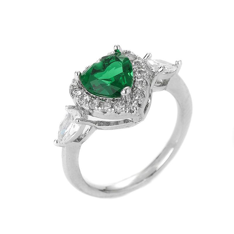 Cincin Zirkon, Bertatah Tembaga, Cincin Berbentuk Hati Merah - TikTok ...