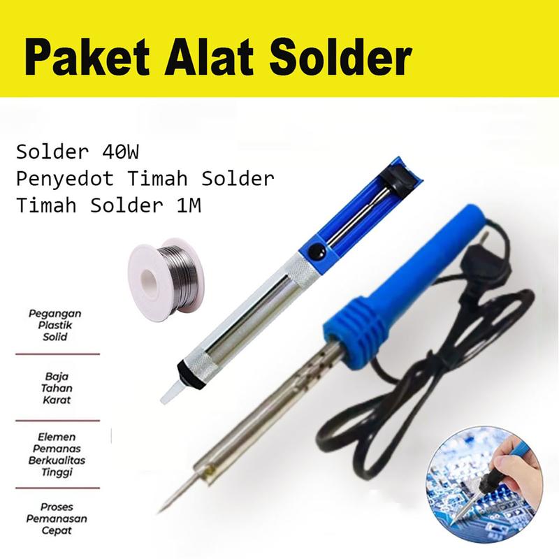 Paket Komplit Solder Listrik Solder 40W - Solder - Penyedot Timah ...