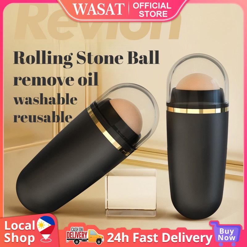 Face Oil Absorbing Roller Volcanic Stone Rolling Stick Ball Portable ...