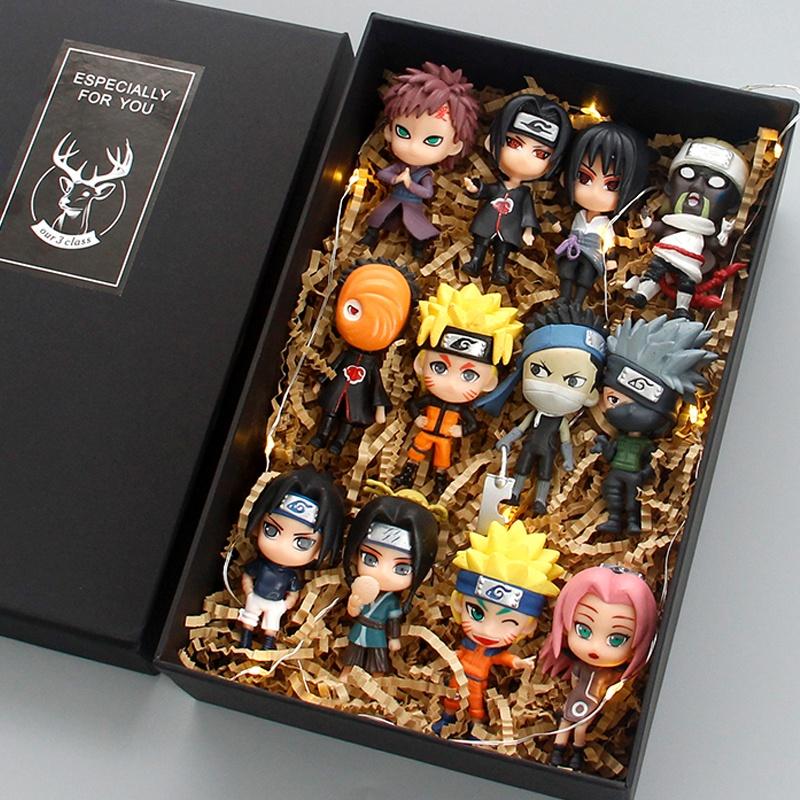 Mainan Figura Anime Patung Naruto, 12 Keping, Sasuke, Kakashi, - TikTok ...