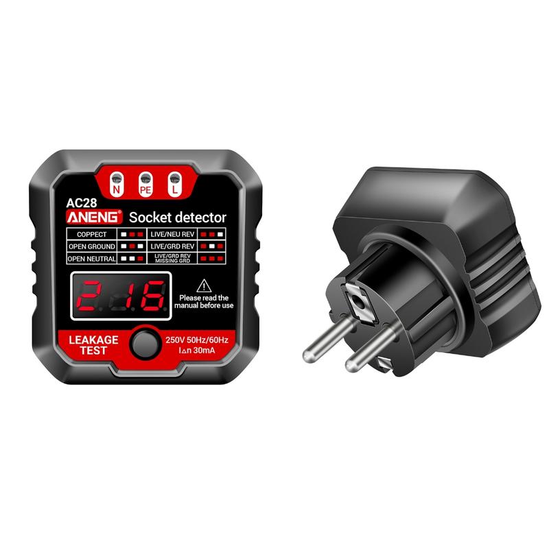 Portable Neutral Live- Earth Wire Testing Circuit Polarity Detectors ...