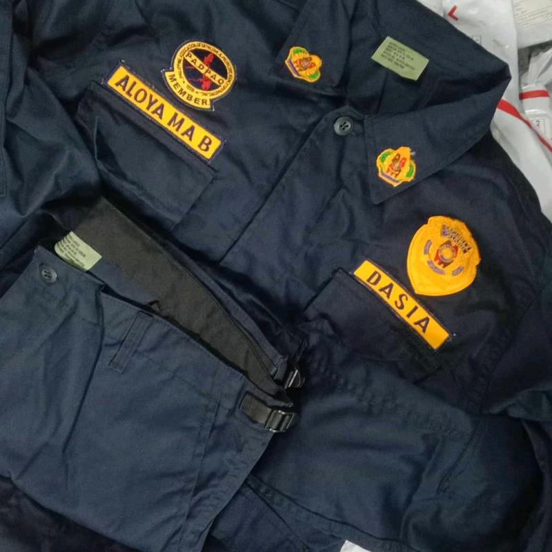 tropical uniform terno navy blue with complete patches - TikTok Shop ...