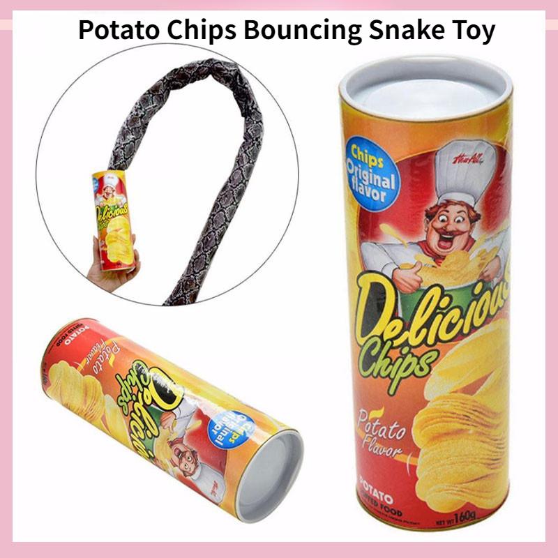 Prank Toy Potato Chips Bouncing Snake Toy Funny Toy Potato Chips ...