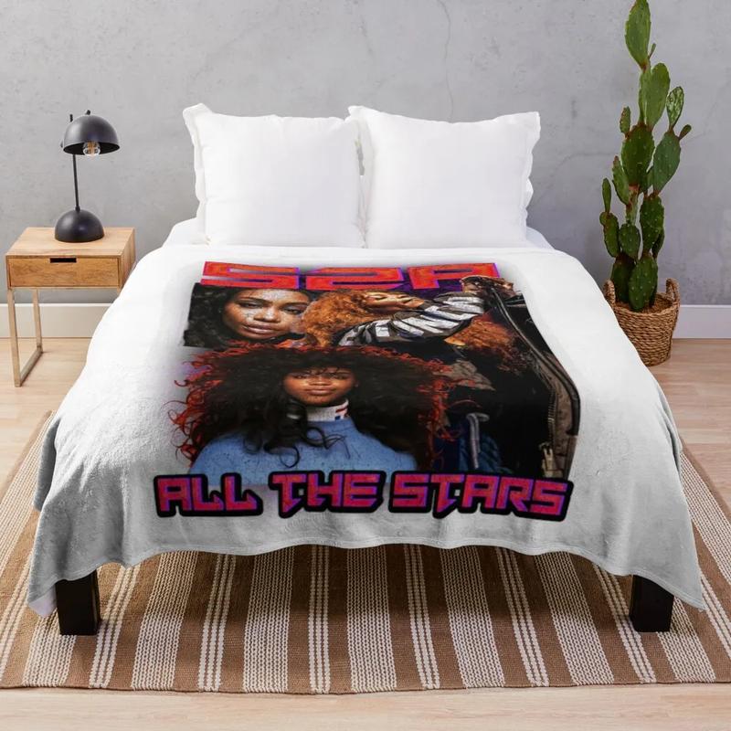 All The Stars Sza Throw Blanket Decorative Sofa Sofa Quilt Blankets ...