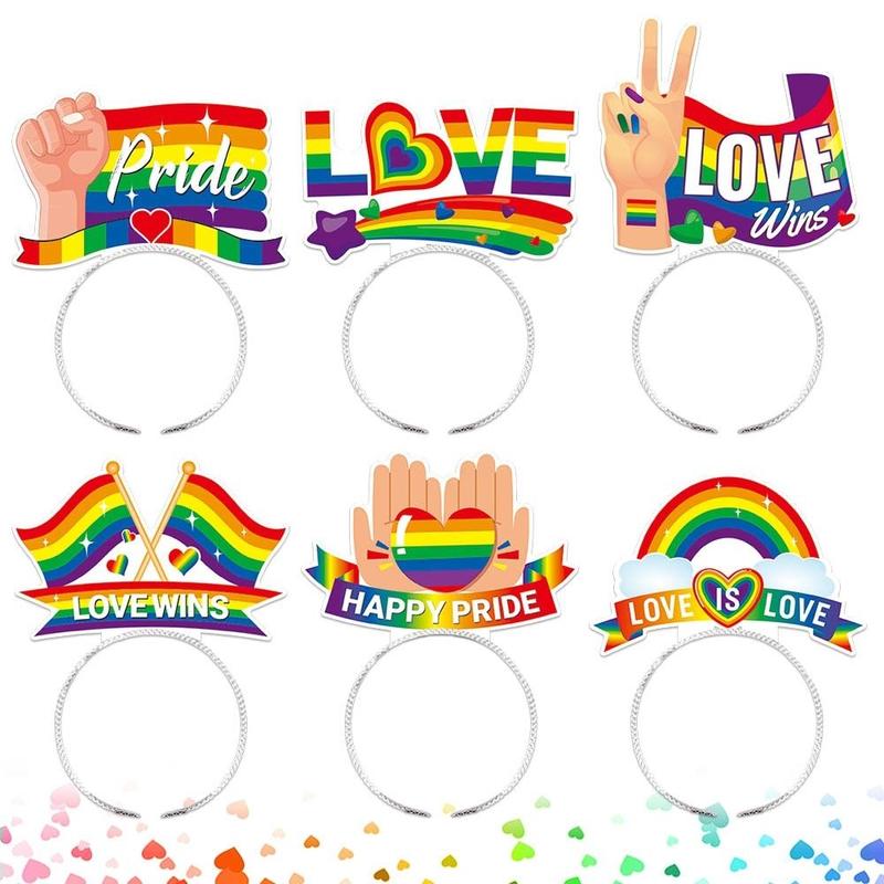 6pcs Beautiful Rainbow Festival Rainbow Headbands Seven-colo - TikTok ...