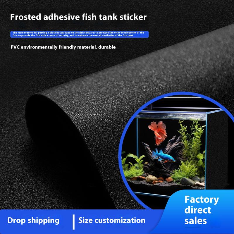Fish Tank Background Sticker Matte Black Non-Transparent PVC - TikTok ...