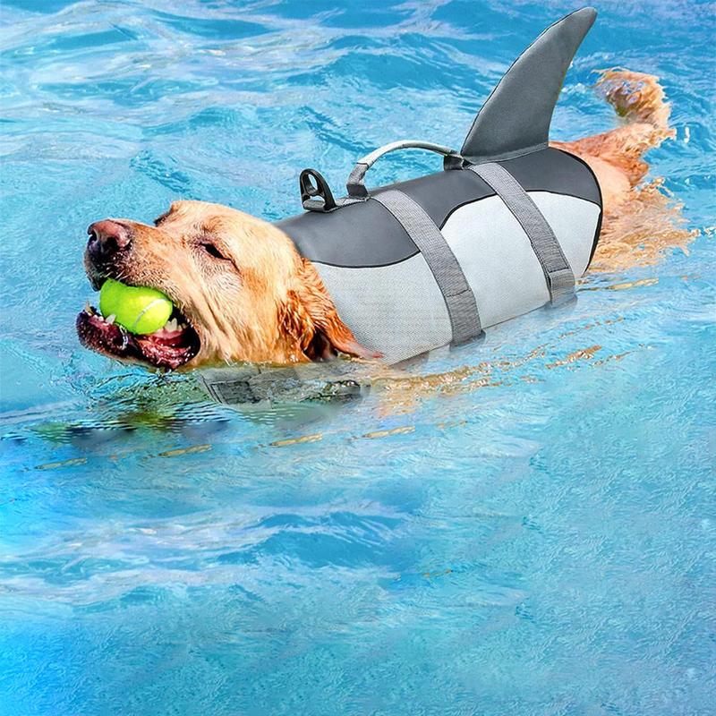 Summer Dog Life Jacket Shark Style Large Buoyant Pet Clothin - TikTok ...