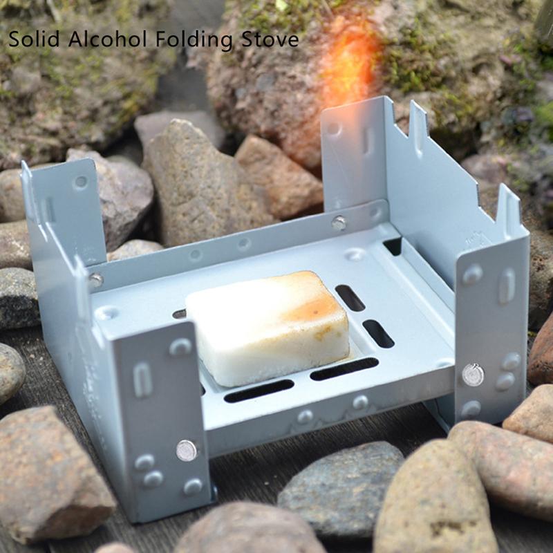 Portable Camping Alcohol Stove Burner Solid Alcohol Fuel Folding ...