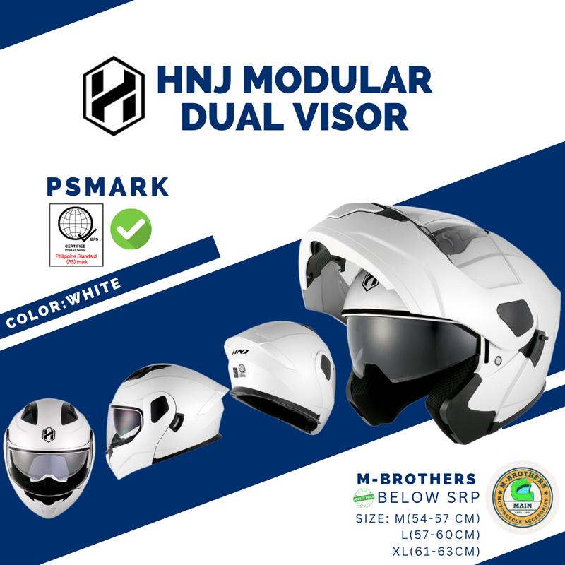HNJ 937/601 PLAIN MODULAR HELMET (DUAL VISOR) - TikTok Shop Philippines