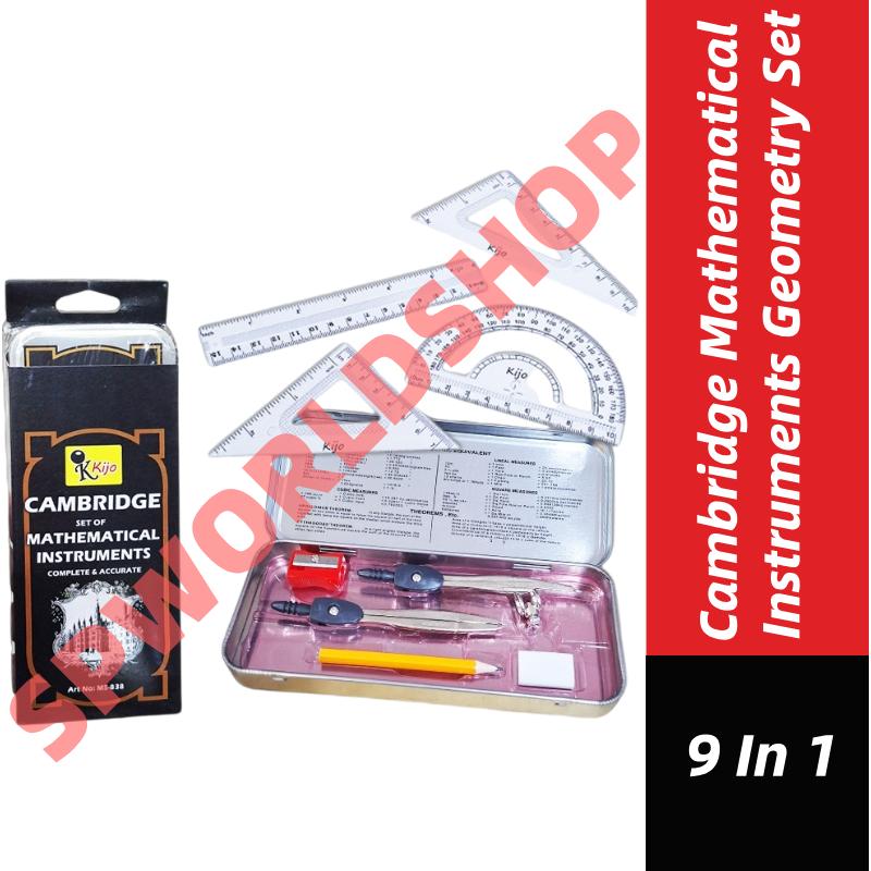 (SPW) 📐 Cambridge Geometry Math Set MS-838 | Mathematical Instruments ...