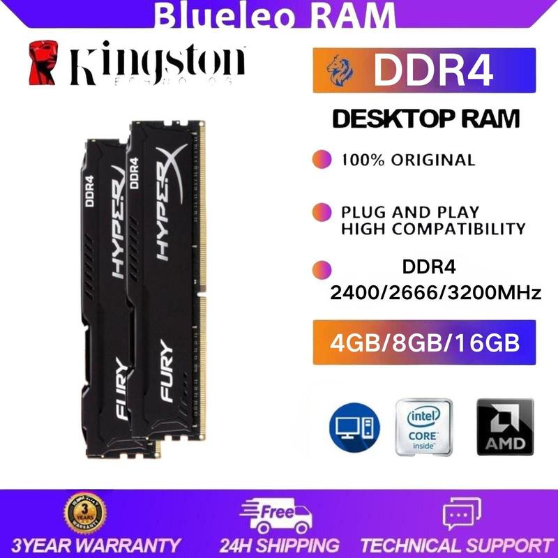 Kingston Hyper Fury DDR4 RAM 4GB 8GB 16GB 3200/2666/2400MHZ CL16 ...