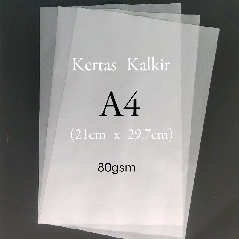 Kertas Kalkir Transparan A4, F4, A3 80gsm Paper - 5 Lembar - Stationery ...