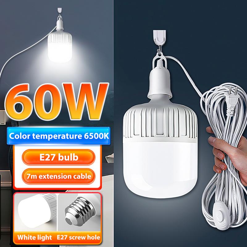 【7m extension cord 】LED bulb 20W 30W 40W 50W 60W High light waterproof ...