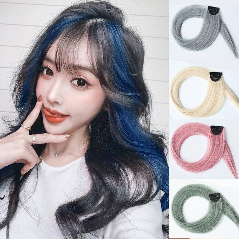 60cm Women Girls Fashion Hair Extension Clip Hairpiece Long Straight ...