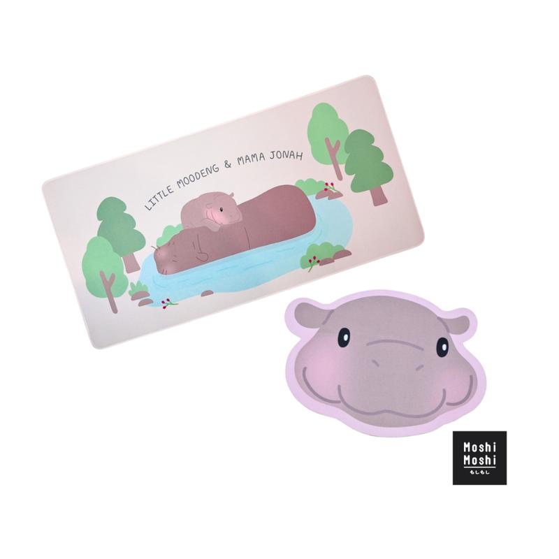 [Tiktok] Moshi Moshi แผ่นรองเมาส์ Moodeng กันลื่น แผ่นรองเมาส์ยาว ...