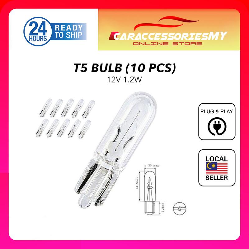 10 pcs T5 Bulb Meter Cluster Dashboard Motorcycle A/C Aircon - TikTok ...