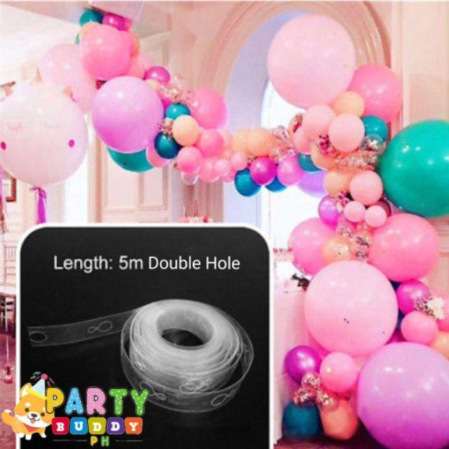 5m Double Hole Transparent Chain Balloon Arch Connector PartyBuddyPH ...