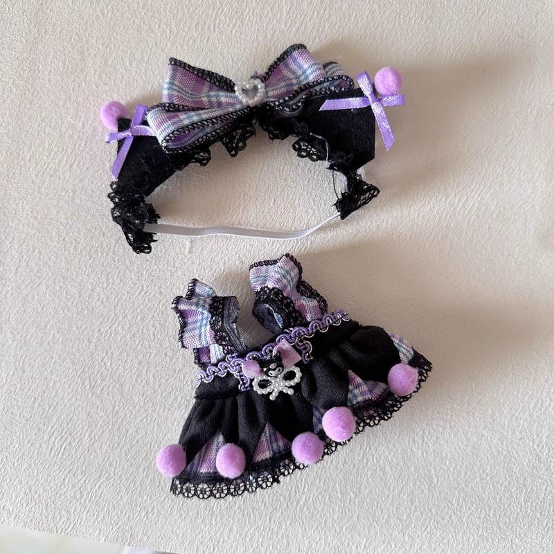 Handmade DlY doll costume making: 17cm doll dresscompatible with Labubu ...