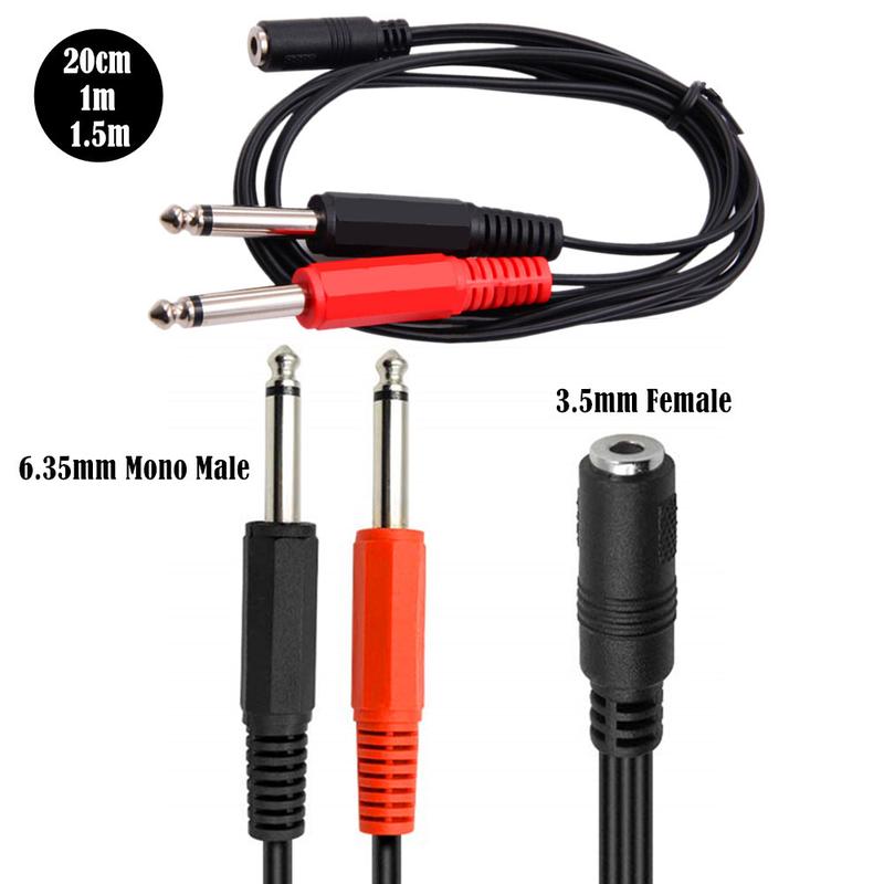 3.5mm Female One Divided into Two Mono 6.35 Cable/Audio Cabl - TikTok ...